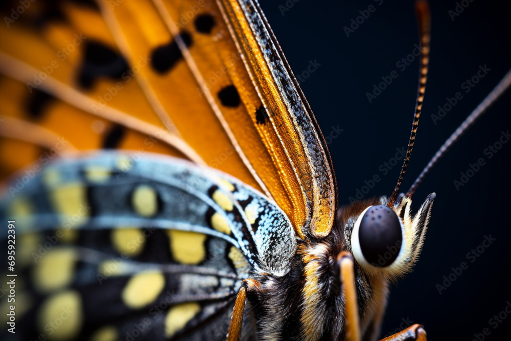 Insect closeup macro photography a butterfly wings great depth of field ...