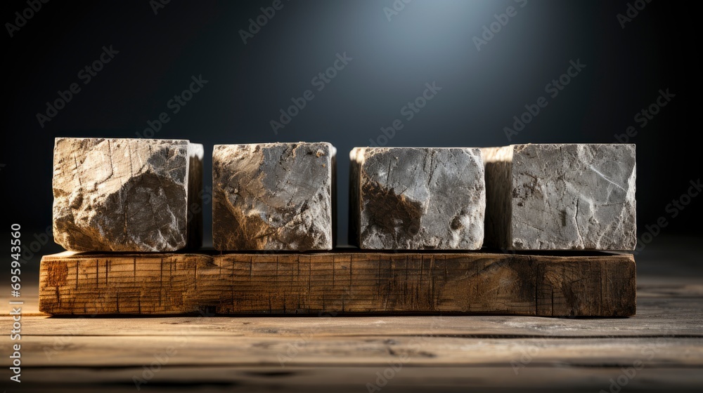 Four Square Cinder Blocks Row Rock, Background Image, Background For ...
