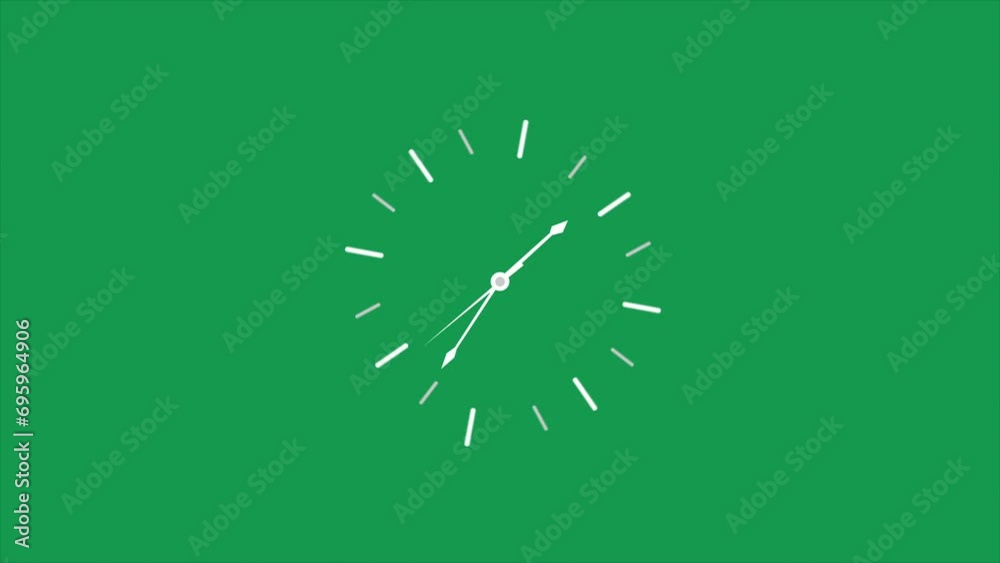 Green Screen Clock Clipart Stock Videos Stock Video | Adobe Stock