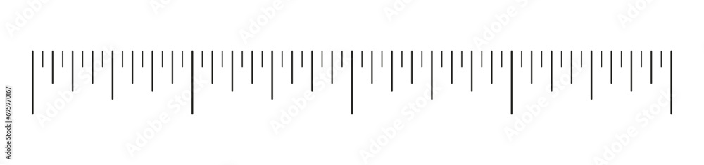 Measuring chart with 4 inches. Ruler scale. Length measurement math ...