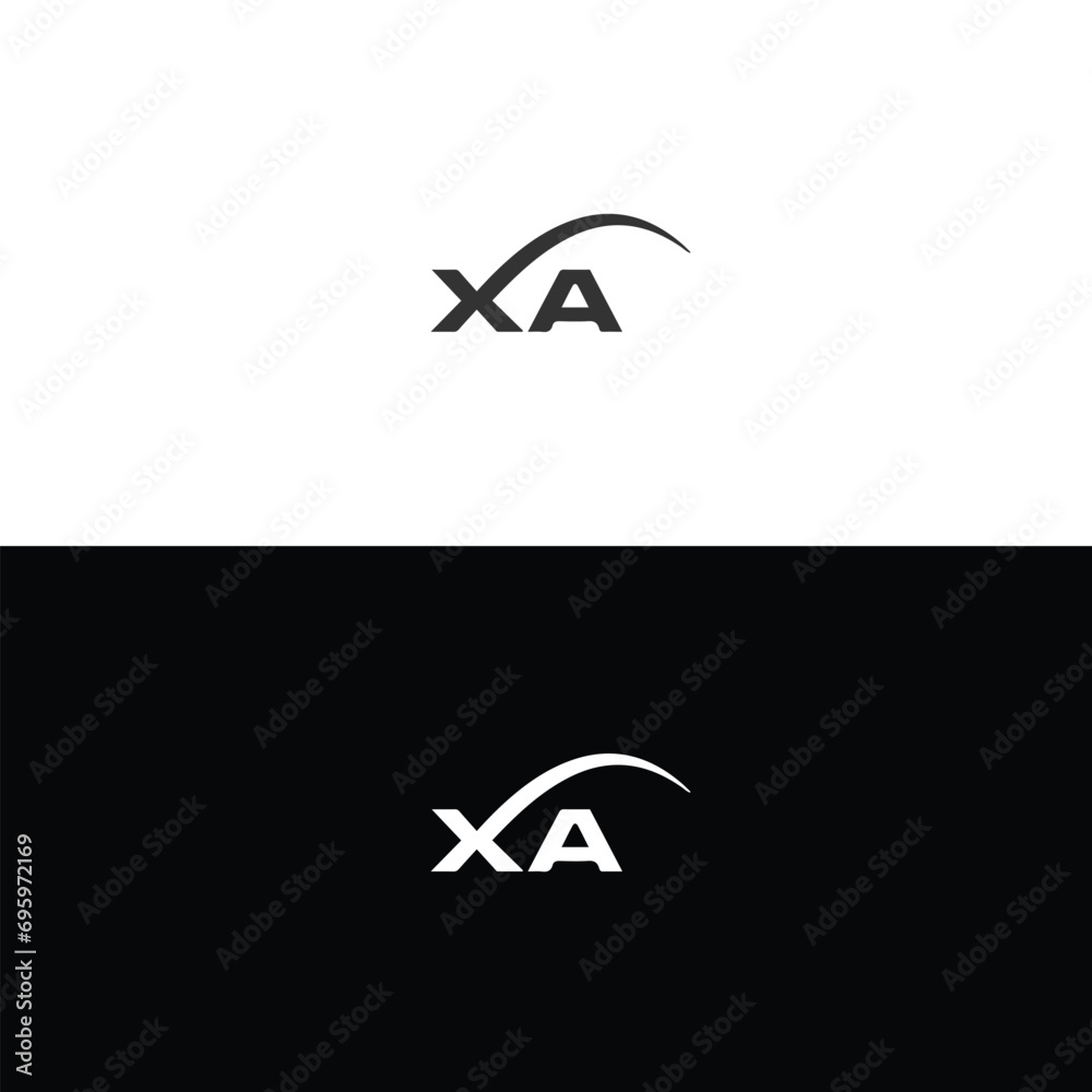 XA logo. X A design. White XA letter. XA, X A letter logo design ...