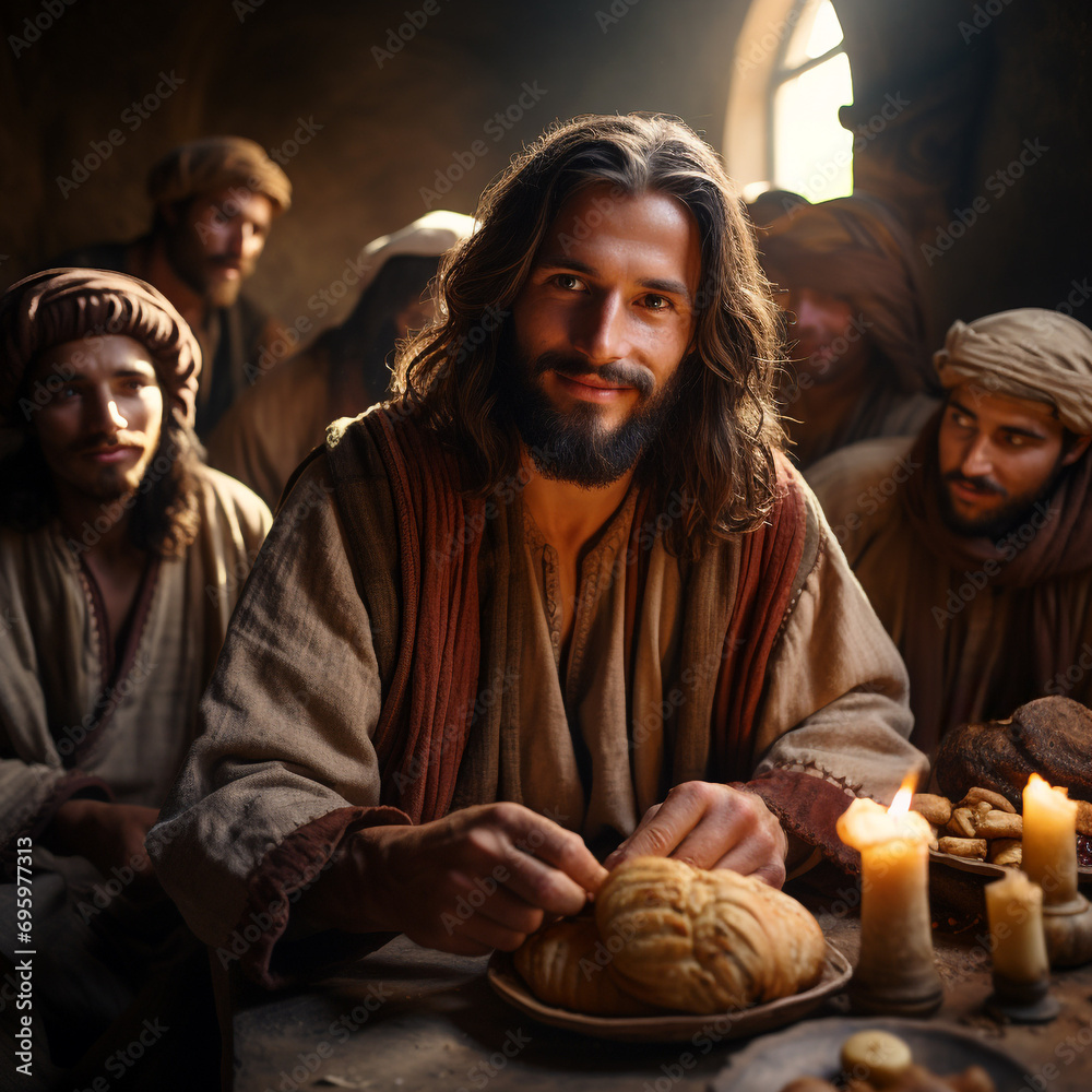 Jesus Christ and the apostles at the Last Supper, a conversation with ...