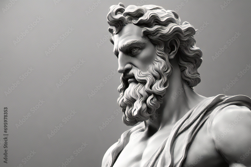 Illustration of a Renaissance marble statue of Hades. He is the king of ...