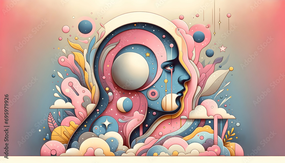 Depression and Anxiety, with a Lone Figure - A Representation of ...