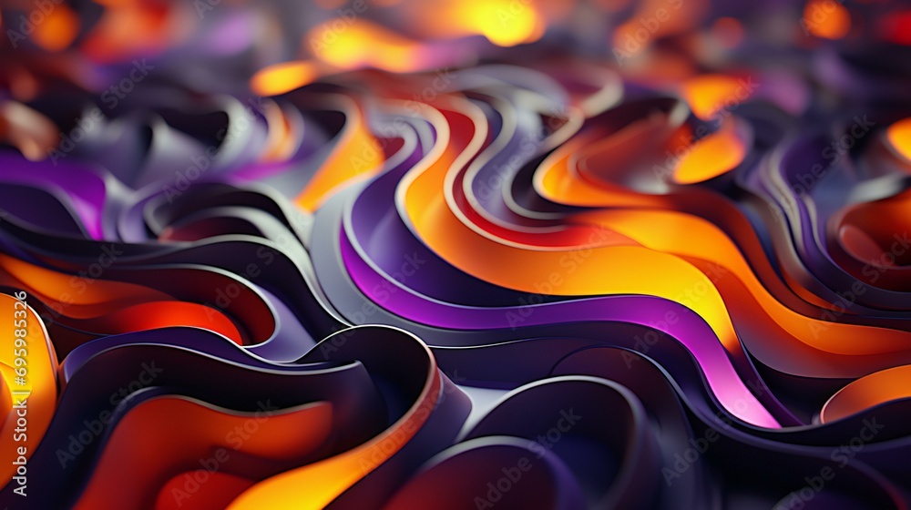 Liquid rainbow flow. A modern and colorful composition featuring a ...