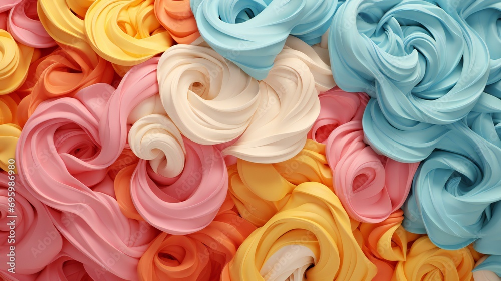 Delicious marshmallow stack. A sweet composition featuring a stack of ...