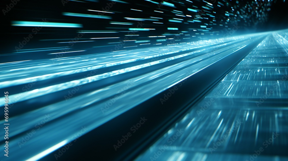 Speed of Light in a Futuristic Tunnel. Abstract motion blur in a high ...