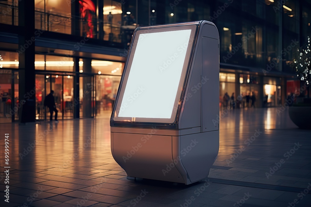 Neon Innovation Hub Futuristic Modern Design of Information Signboard ...