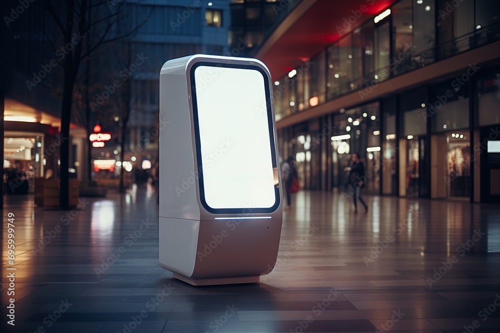 Neon Innovation Hub Futuristic Modern Design of Information Signboard ...