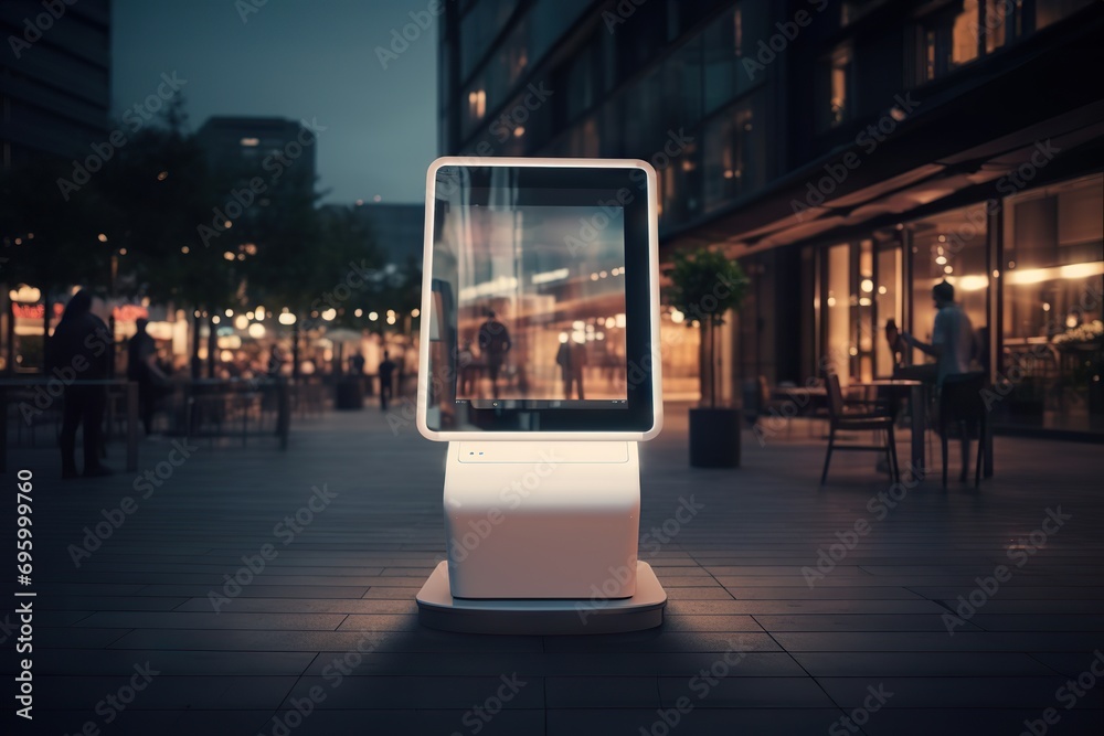 Neon Innovation Hub Futuristic Modern Design of Information Signboard ...