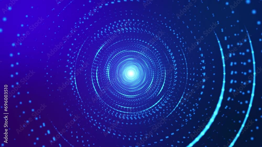 Abstract digital background. Big data visualization. Circular rotations ...