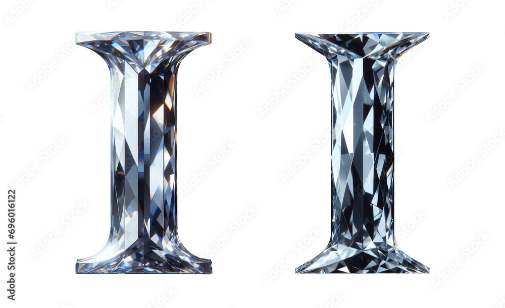 diamond alphabet - letter I - 3D isolated transparent background PNG ...