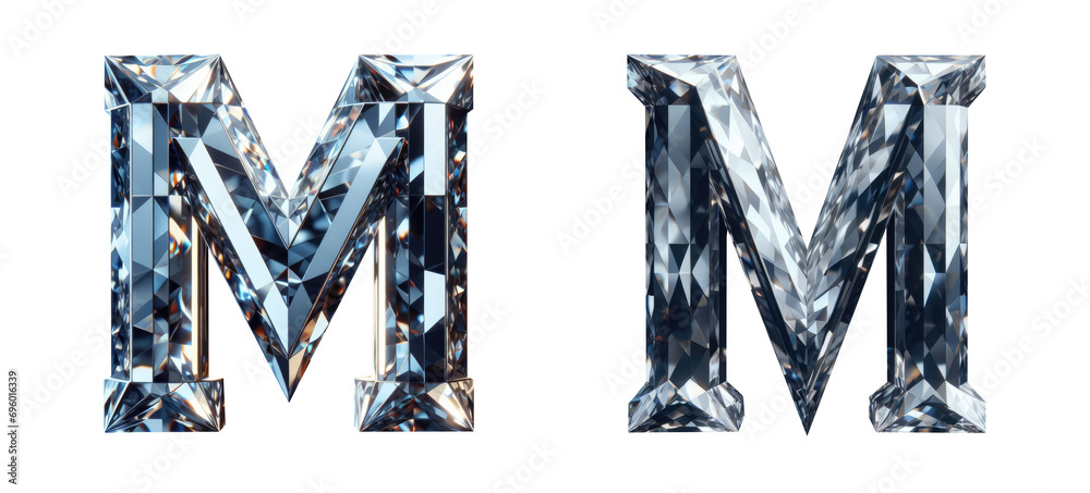 diamond alphabet - letter M - 3D isolated transparent background PNG ...