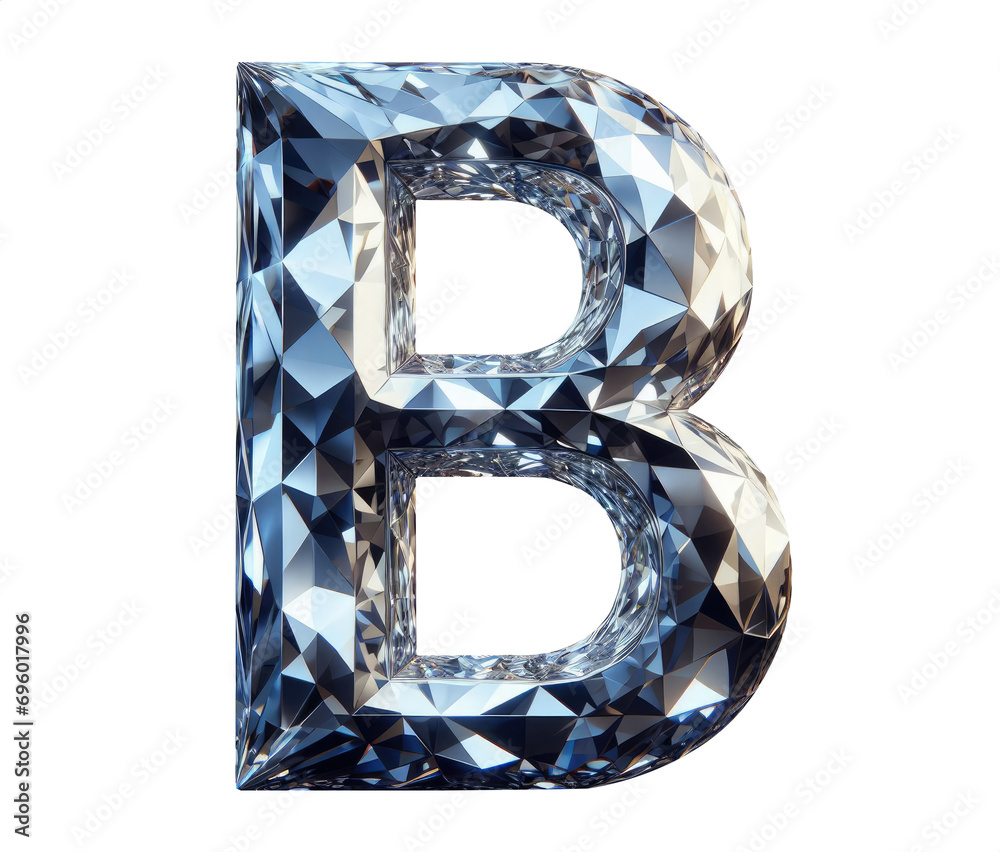 diamond alphabet - letter B - 3D isolated transparent background PNG ...