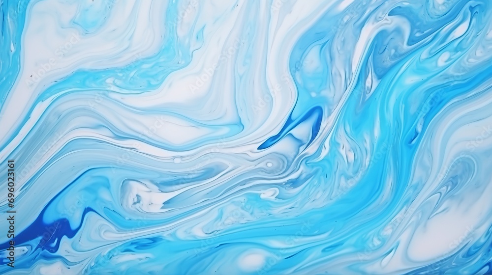 Blue liquid marble background with flowing texture is a form of ...