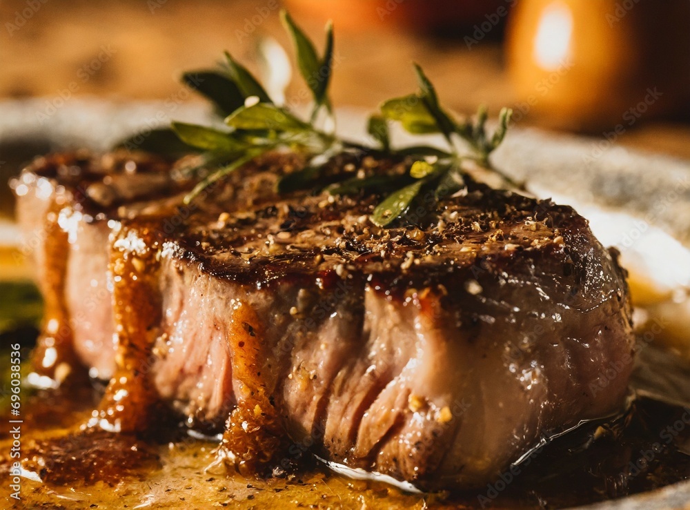 Argentinian traditional food, beef meat steak. Typical dish from ...