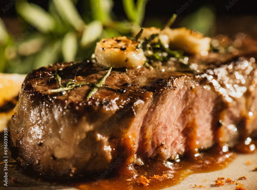 Argentinian traditional food, beef meat steak. Typical dish from ...