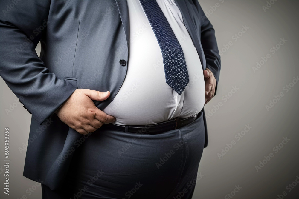 belly of a fat man in a business suit. ai generated Stock Photo | Adobe ...