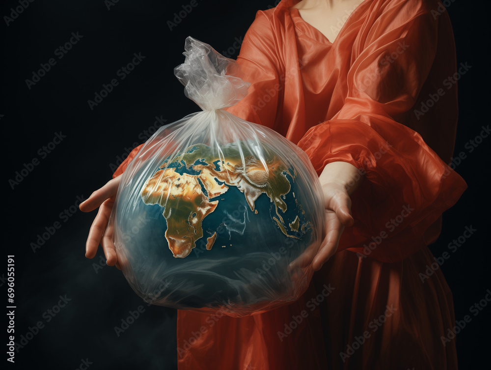 symbolisch, symbol : welt, erdball, hand, welt, planet, global, umwelt ...