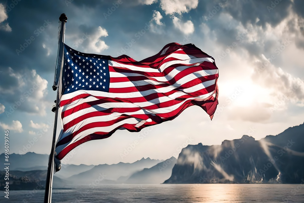 American flag in the wind American flag waving in the wind american ...