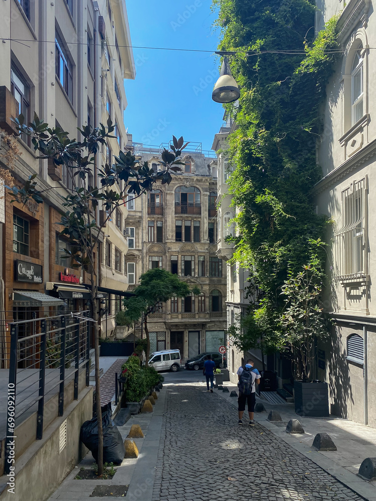 Istanbul, Turkey,September 30, 2023 Historical buildings and streets of ...