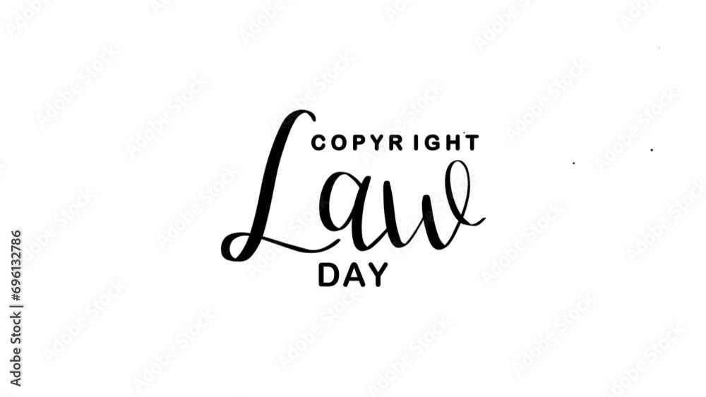 Vidéo Stock Copyright Law Day Text Animation. Great for Copyright Law ...