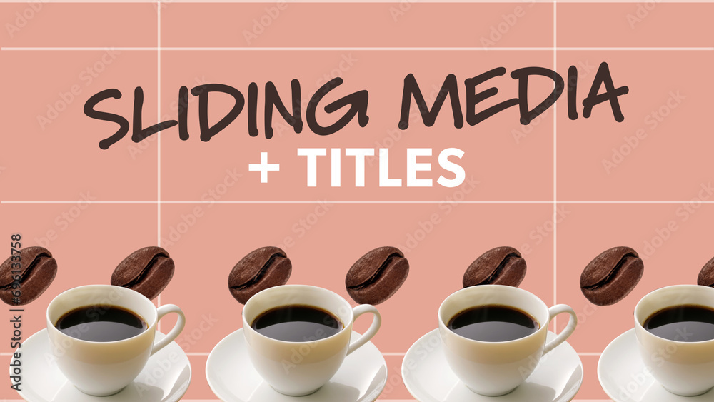 Dynamic Sliding Media Repeats With Titles Promo Stock Template | Adobe Stock