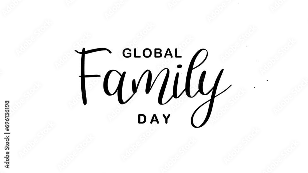Global Family Day Text Animation. Great for Family Day Celebrations ...