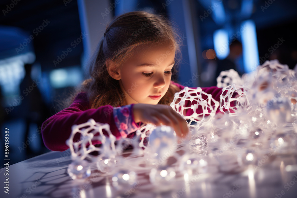 Children using 3D printers to create models of molecules, introducing ...