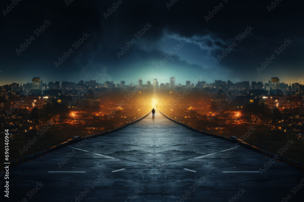 A paradoxical representation of day and night converging in a single ...