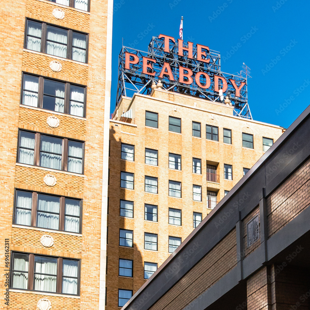 Memphis, Tennessee - USA: The historic Peabody Hotel - exterior view of ...