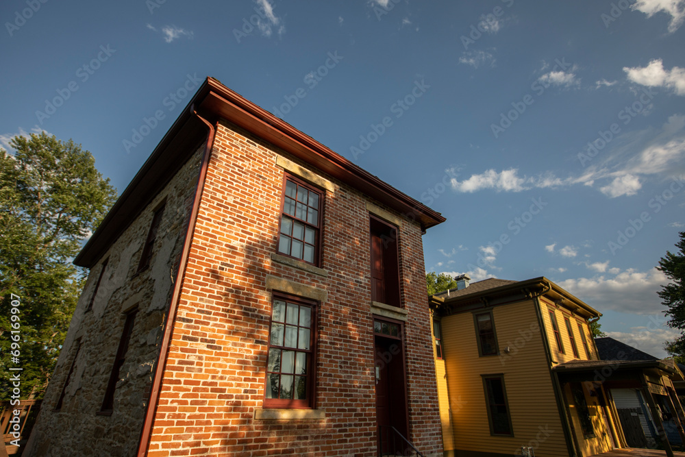 Topeka, Kansas, USA - June 17, 2023: Afternoon light shines on the ...