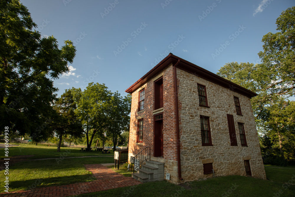 Topeka, Kansas, USA - June 17, 2023: Afternoon light shines on the ...