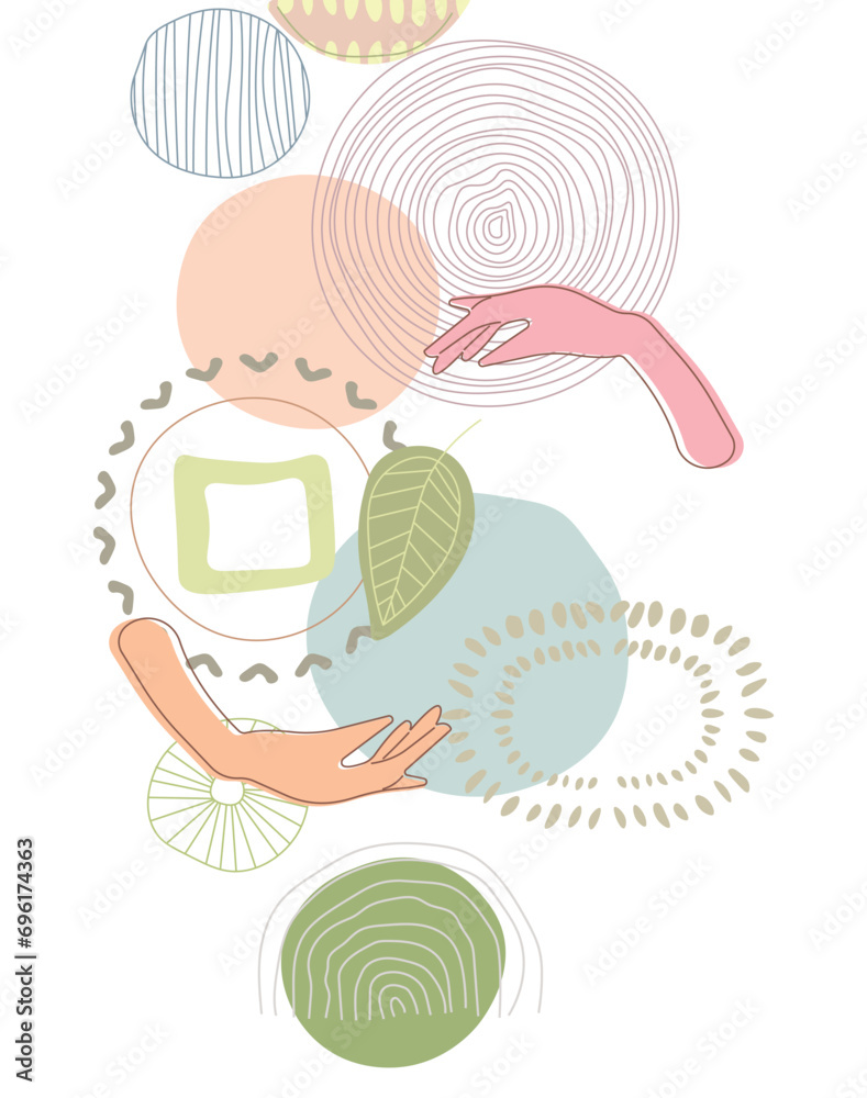 Wall decoration design, cards, posters, advertisements, brochures. new ...