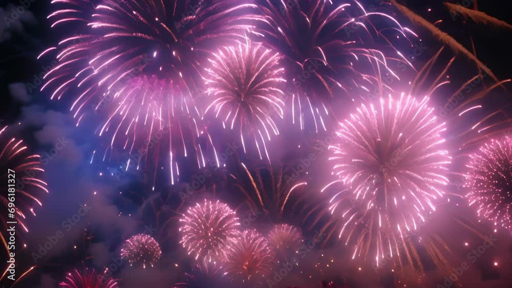 The stunning display of light and color in a fireworks show, as photons ...