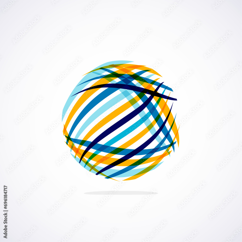 Abstract circle logo - minimalist emblem, timeless and universal shape ...