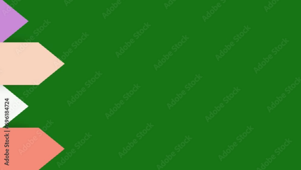 Vidéo Stock Modern shape transition in diagonal direction on green ...