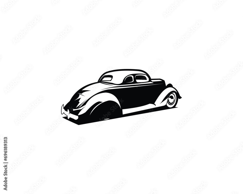 Old Ford Caupe. front view with style, legend car vector design ...