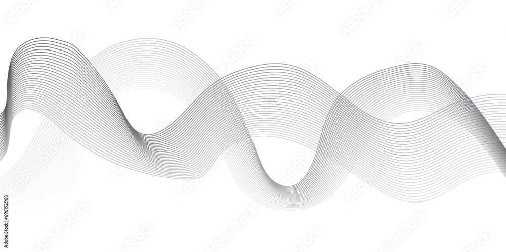 Abstract grey wavy lines Digital frequency track equalizer background ...