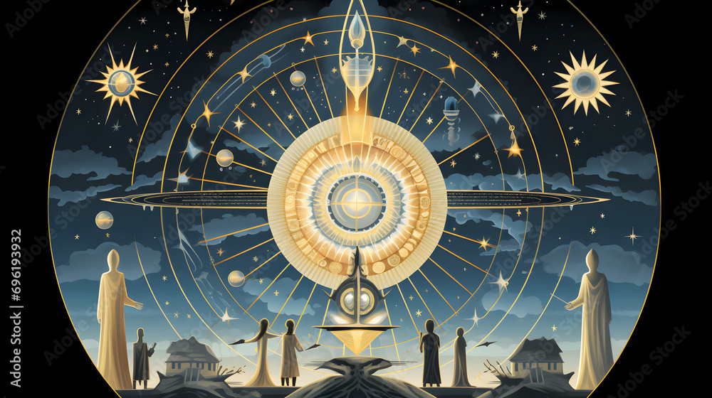 Foto de Flat Earth Biblical Stellar scenery, galaxies, planets, space ...