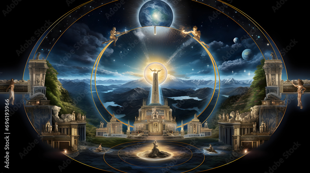 Flat Earth Biblical Stellar scenery, galaxies, planets, space ...