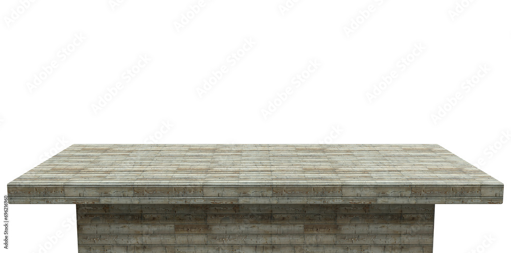 Wood table perspective view, wooden surface of desk, kitchen top made ...