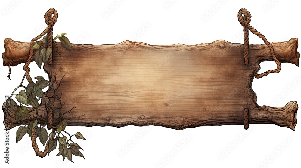 Nature-Inspired Wooden Signs with Leafy Designs Stock Photo | Adobe Stock