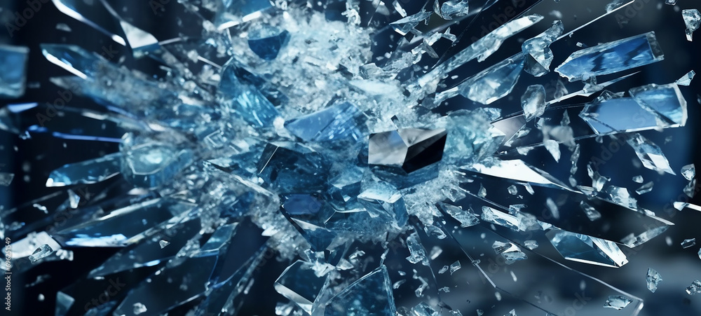 Shattered Glass Capturing Chaos in Frozen Fragments Of Broken Glass ...