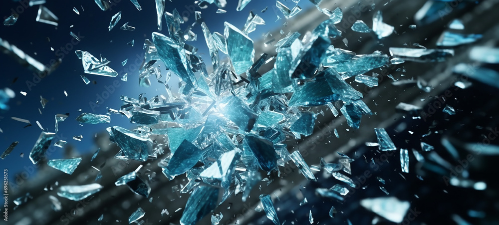 Shattered Glass Capturing Chaos in Frozen Fragments Of Broken Glass ...