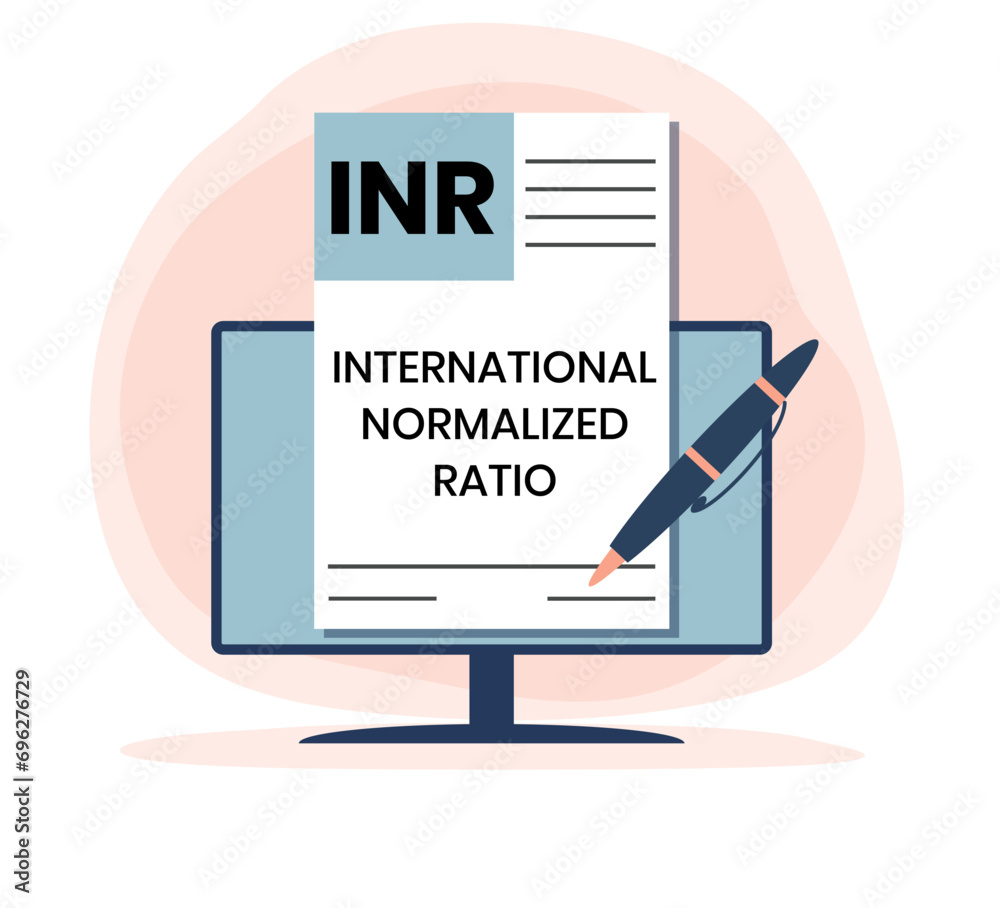 INR - International Normalized Ratio acronym. business concept ...