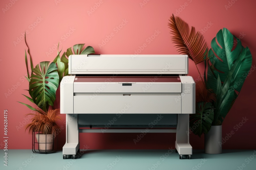 Professional Large format printer mockup. Cmyk offset. Generate Ai ...