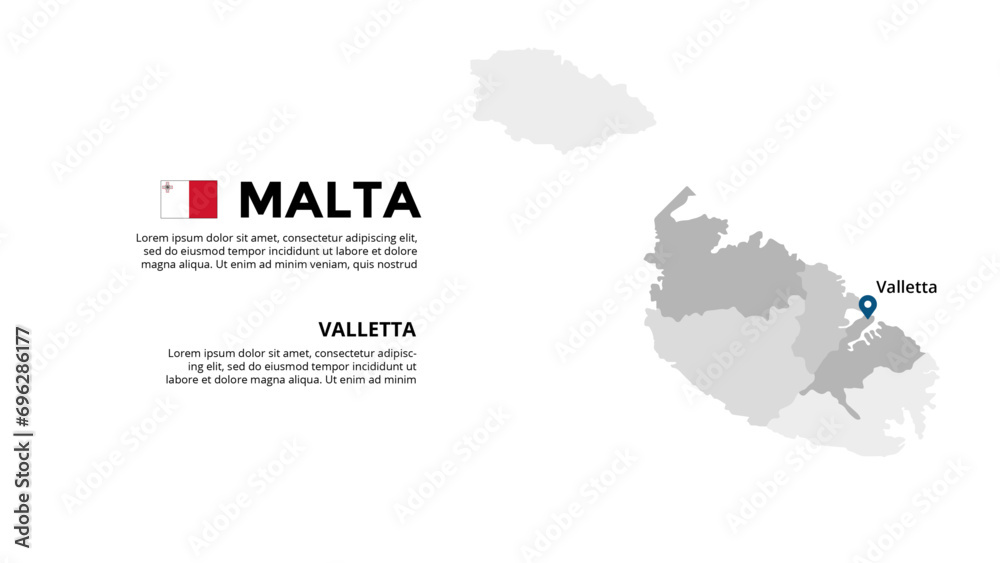 Malta Infographic maps for countries elements design for presentation ...