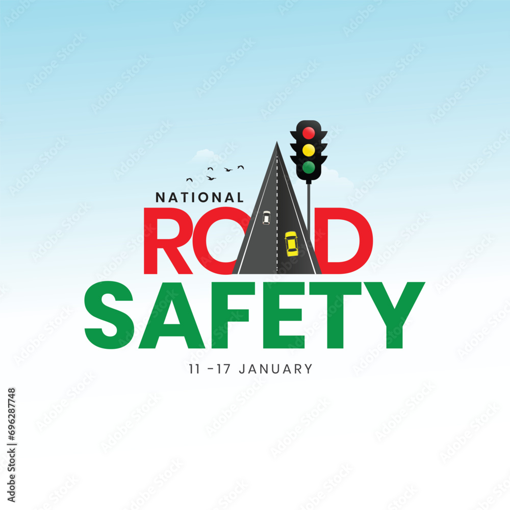 Creative Editable Template Design for National Road Safety Week. 1 to ...