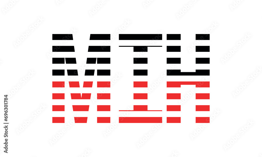 MIH three initial letter iconic line negative space minimal logo design ...